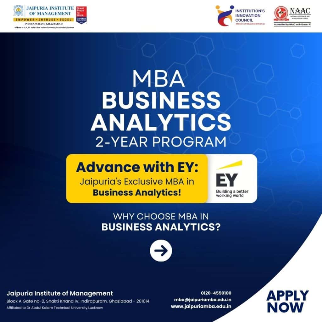 Unlock Your Future with Jaipuria Institute of Management’s Exclusive MBA in Business Analytics ...