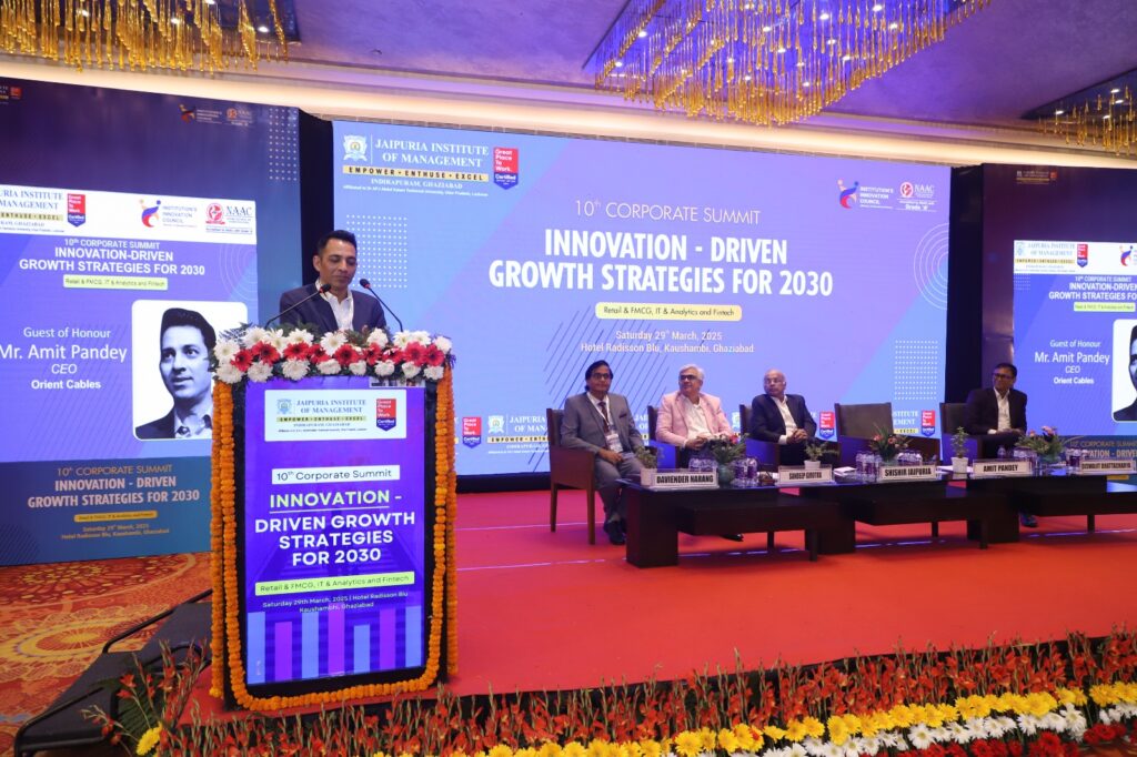 10th Corporate Summit at Jaipuria Institute of Management, Ghaziabad ...