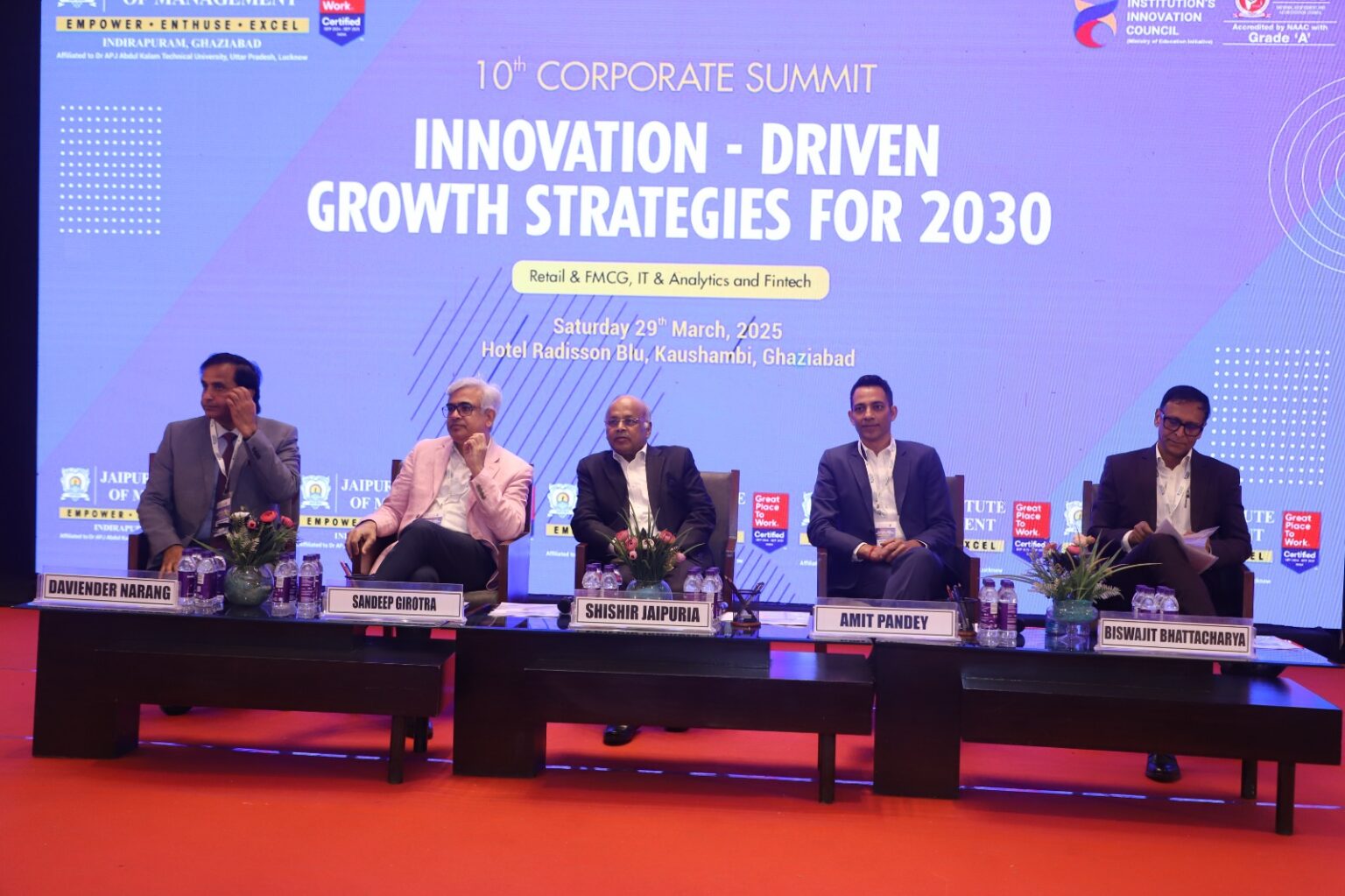 10th Corporate Summit at Jaipuria Institute of Management, Ghaziabad ...