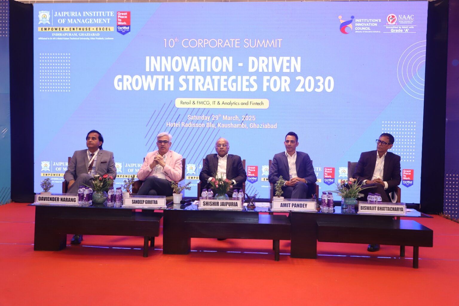 10th Corporate Summit at Jaipuria Institute of Management, Ghaziabad ...